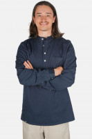 Hanseheld Fischerhemd Blau Uni GOTS Organic | Hanseheld.de