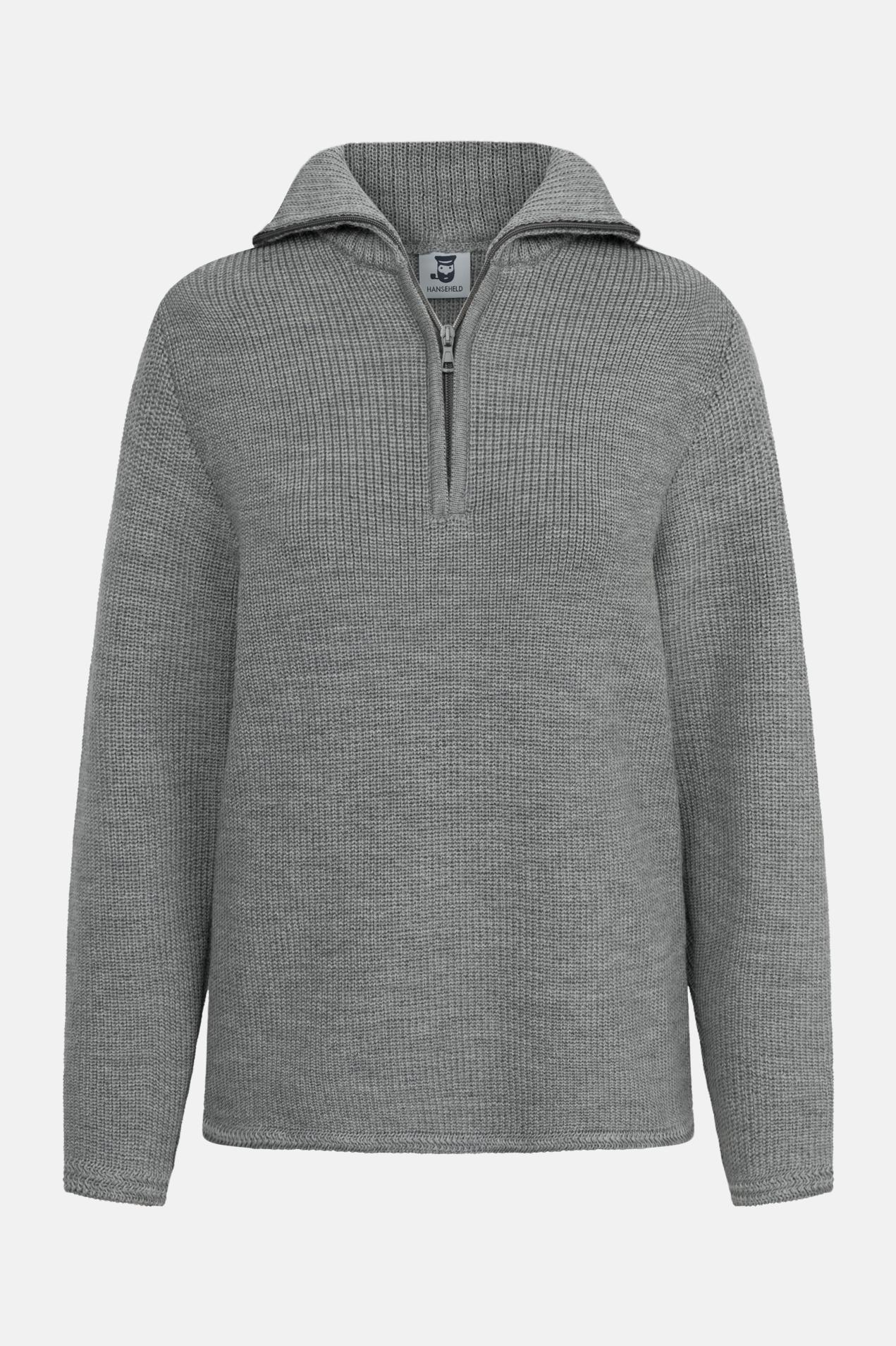 Damen Troyer Hanseheld Schurwolle Grau Meliert | Hanseheld.de