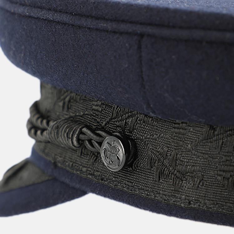 Prinz-Heinrich-Mütze Wolle Blau Schwarz | Hanseheld.de