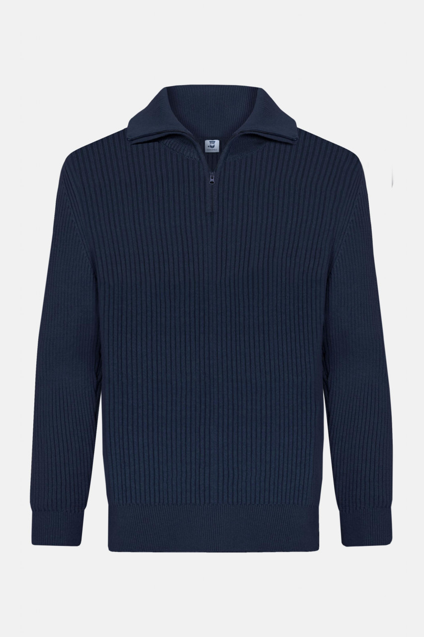 Hanseheld Troyer Baumwolle Blau GOTS Herren Troyer-Pullover Bio | Hanseheld.de