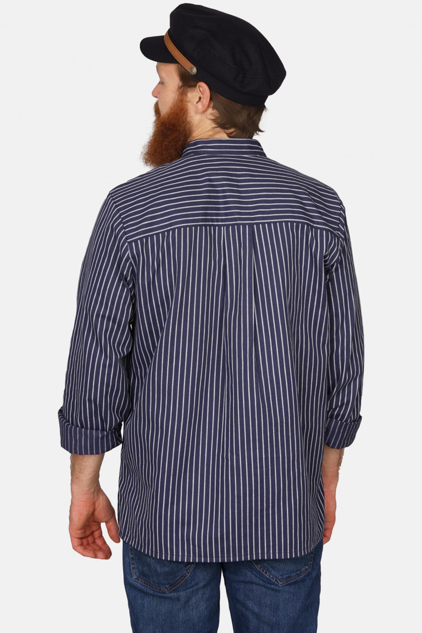 Hanseheld Fischerhemd Blau Breit Gestreift | Hanseheld.de